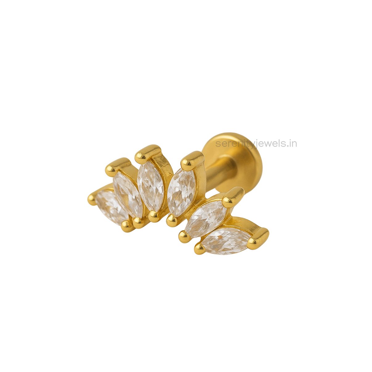 Margery Flat Studs - PAIR – Serenity Jewels