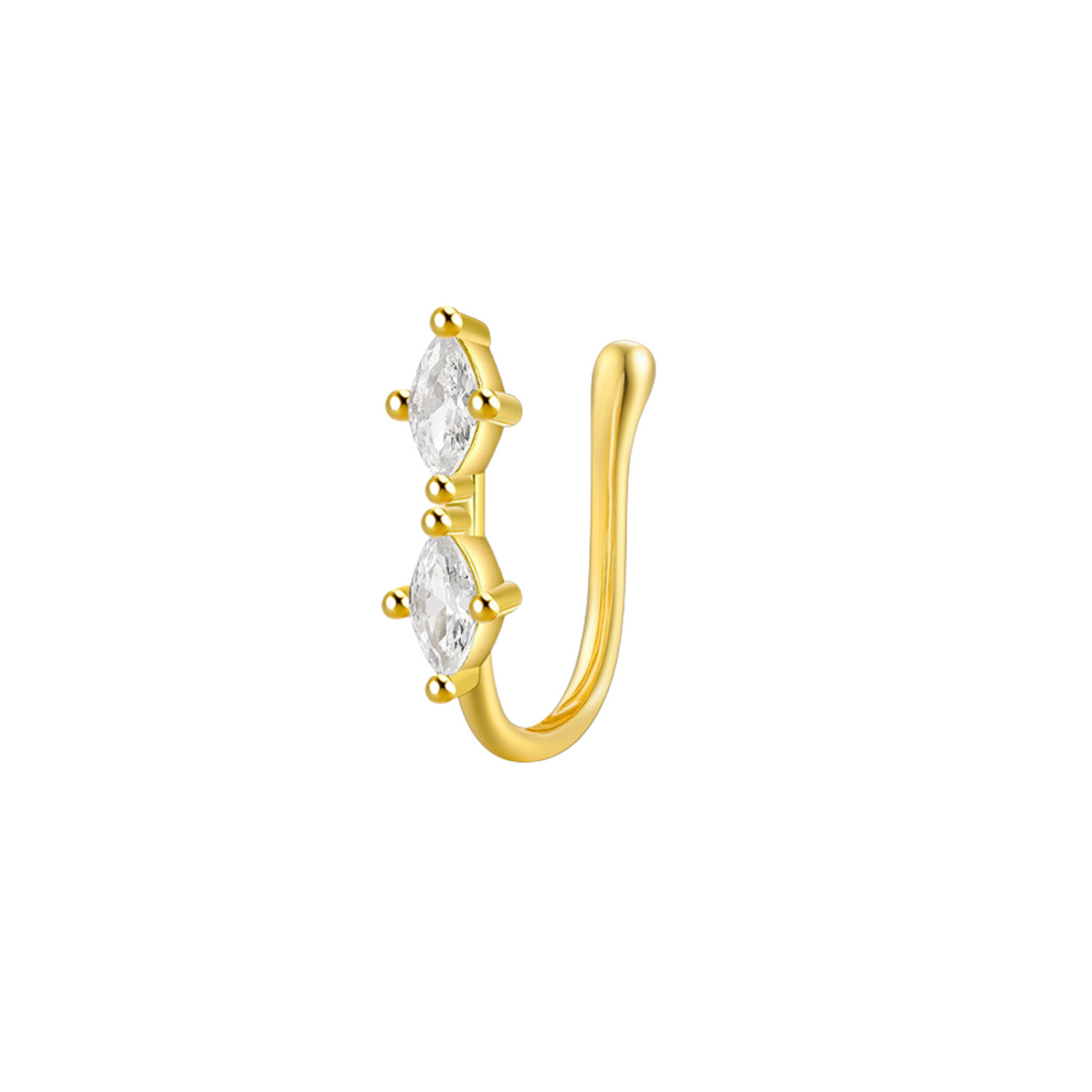 Silver 925 Rhombus Nose Pin – Serenity Jewels